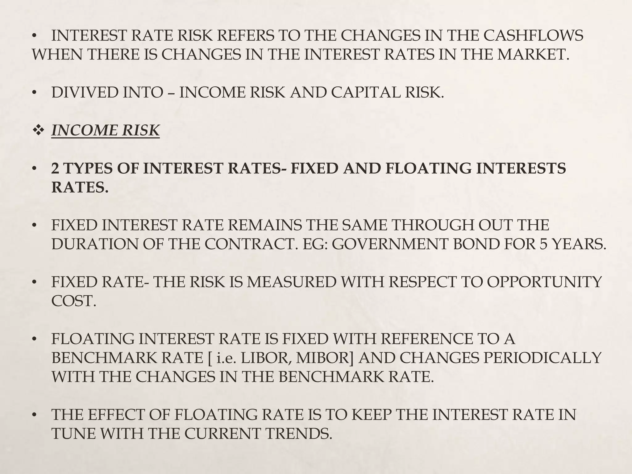 Interest rate risk | PPTX