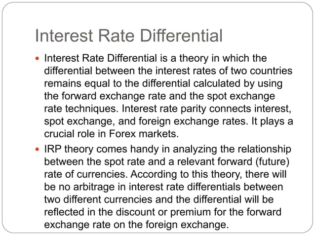 Interest rate differential | PPTX | Stocks and Bonds | Personal Investing