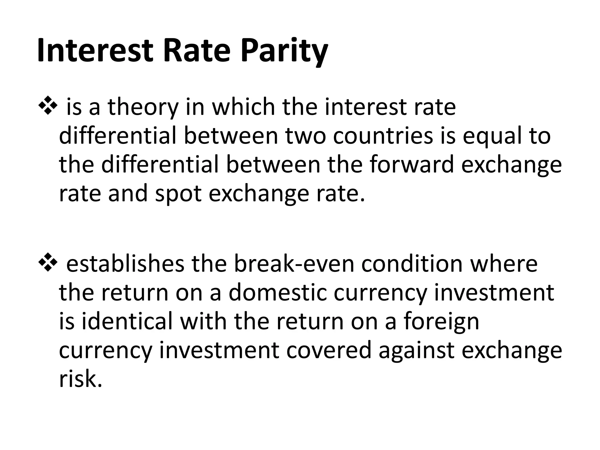Interest rate parity (Global Finance) | PPTX