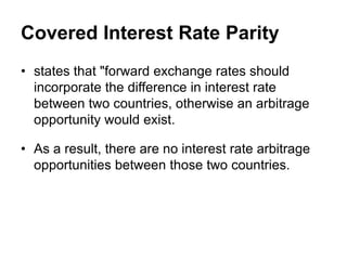 Interest rate parity (Global Finance)