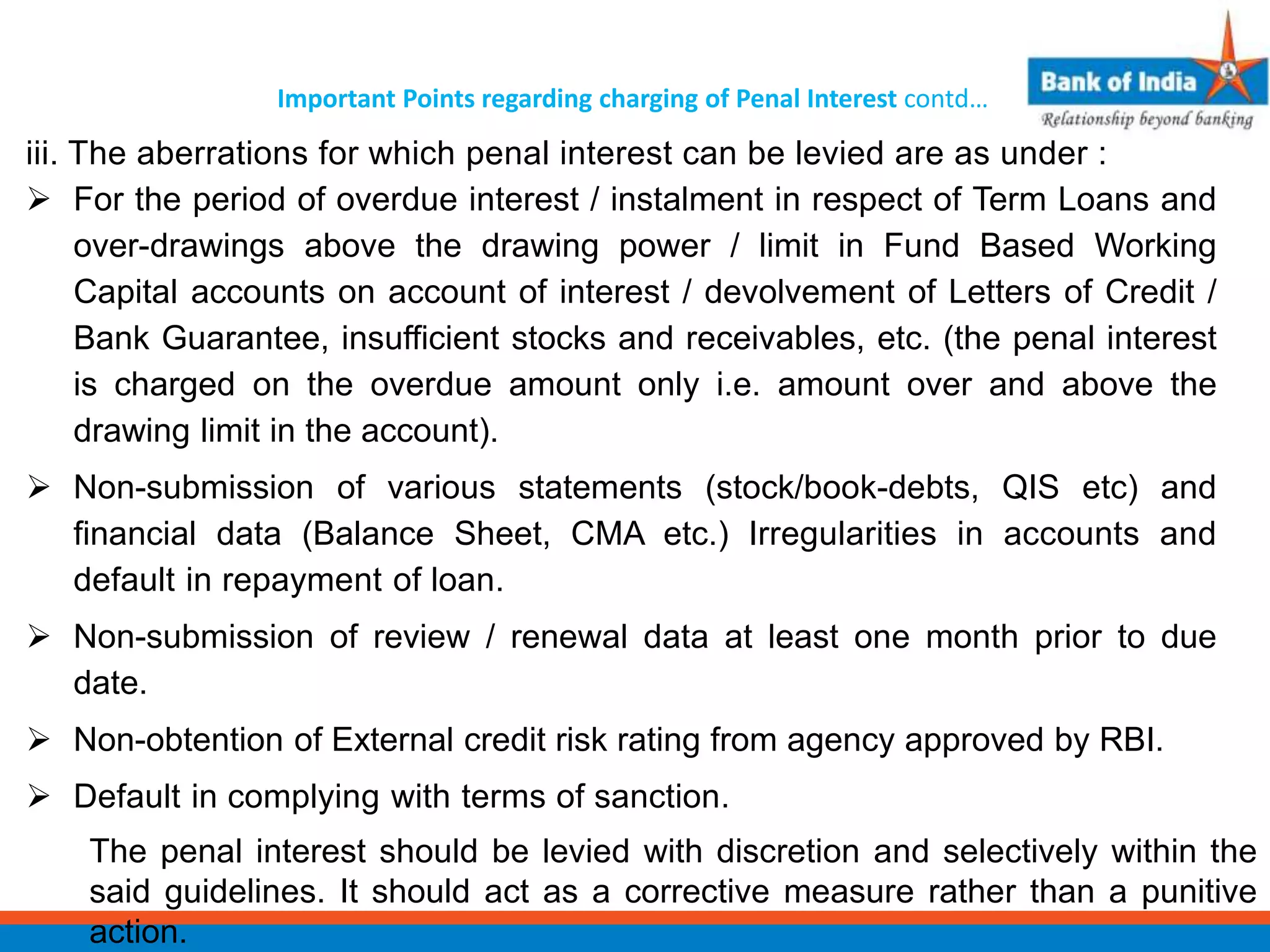 Interest rate policy on advances.pptx