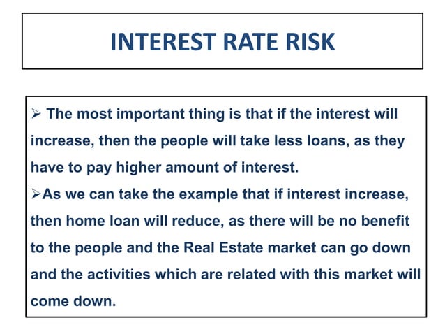 INTEREST RATE RISK | PPTX | Stocks and Bonds | Personal Investing