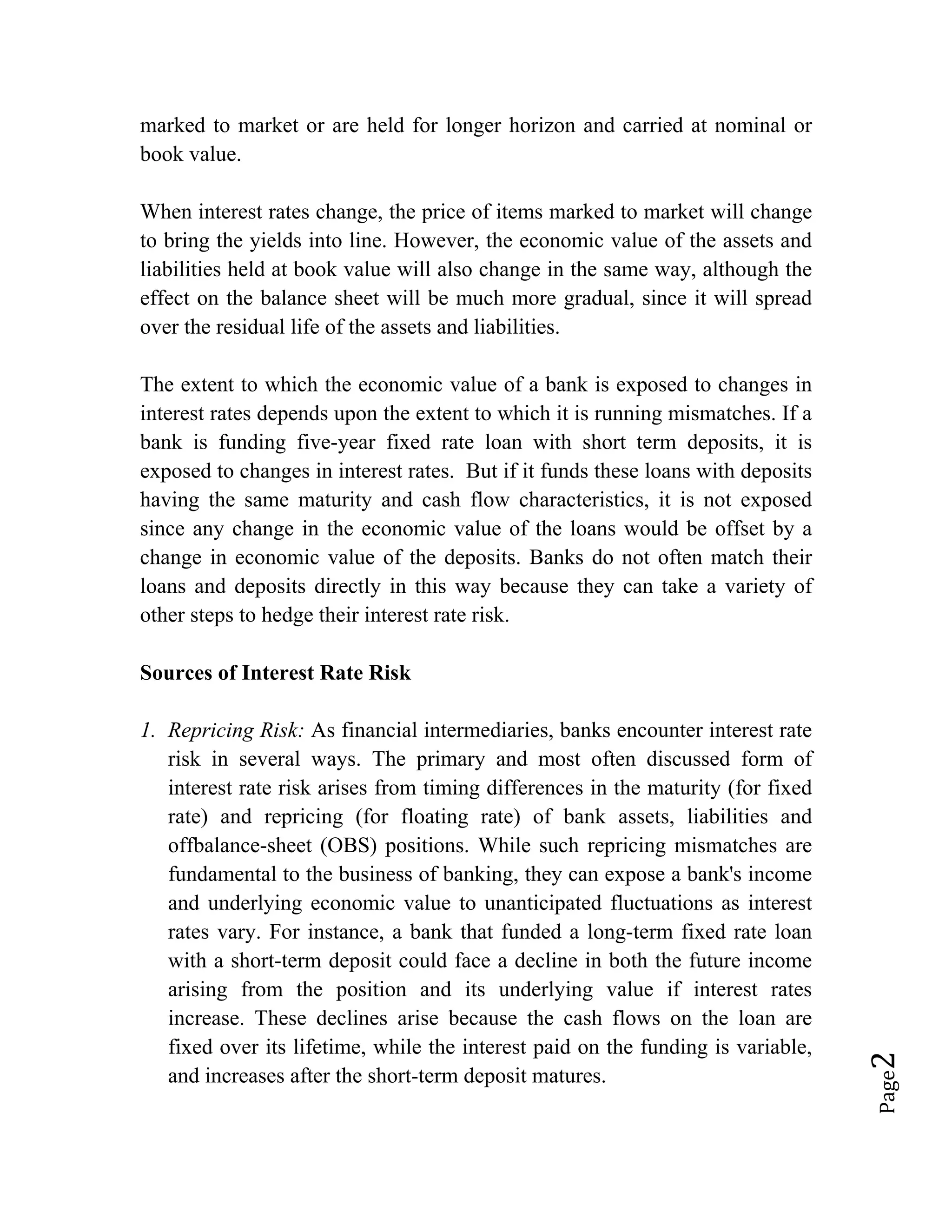 Interest Rate Risk | PDF