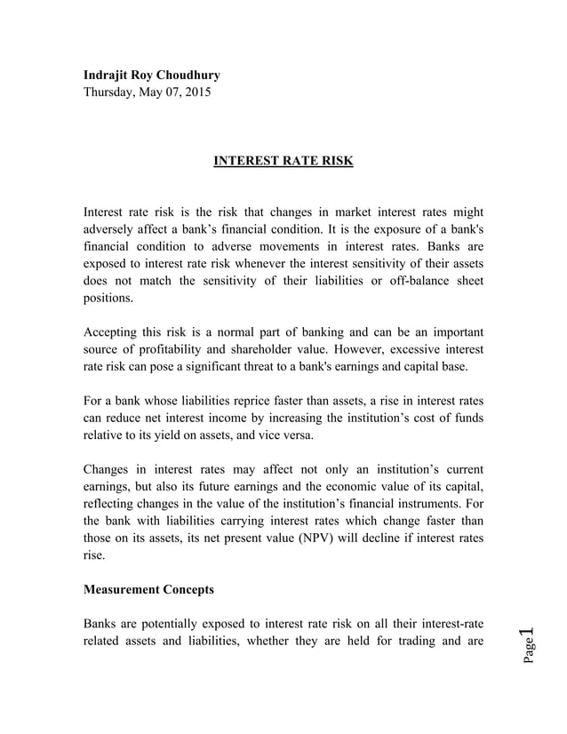 Interest Rate Risk | PDF