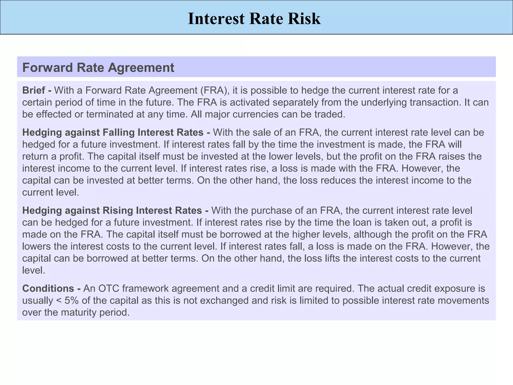 Interest Rate Risk | PPT