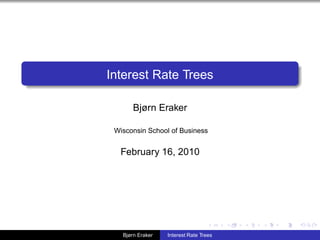 Interest rate trees | PPT