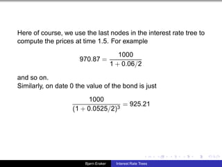 Interest rate trees | PPT
