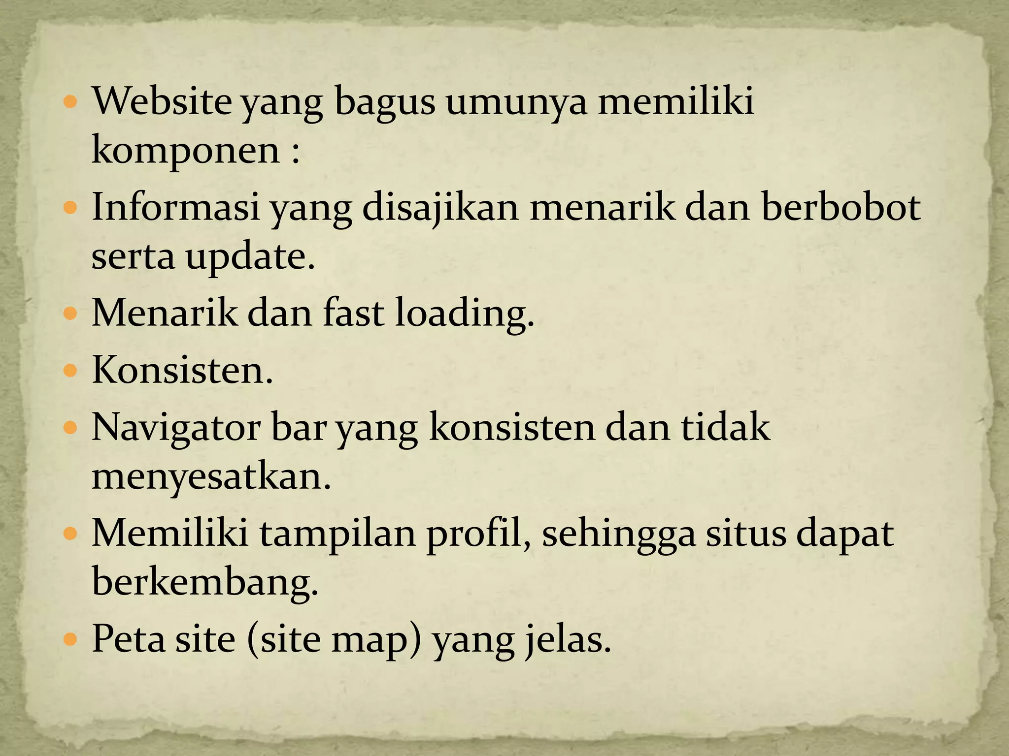Contoh Interface Website yang baik | PPTX