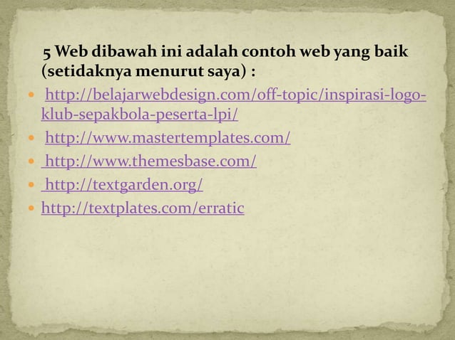 Contoh Interface Website yang baik | PPT