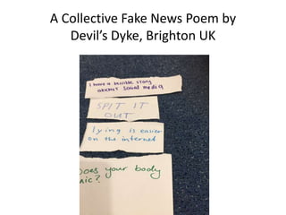 Fake News Poetry Workshops as Radical Digital Media Literacy | PPT