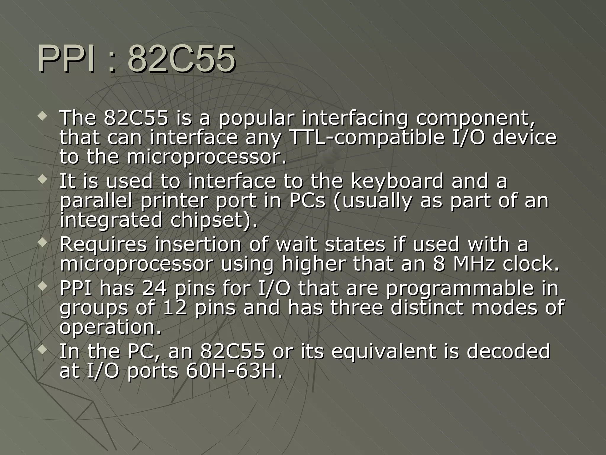 Interfacing 8255 | PPT | Operating Systems | Computer Software and Applications
