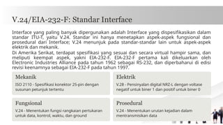 Interface Komunikasi Data Jenis Interface Komunikasi: Interface Fisik ...