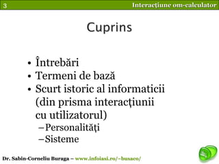 Interactiune om-calculator (Introducere) | PPT