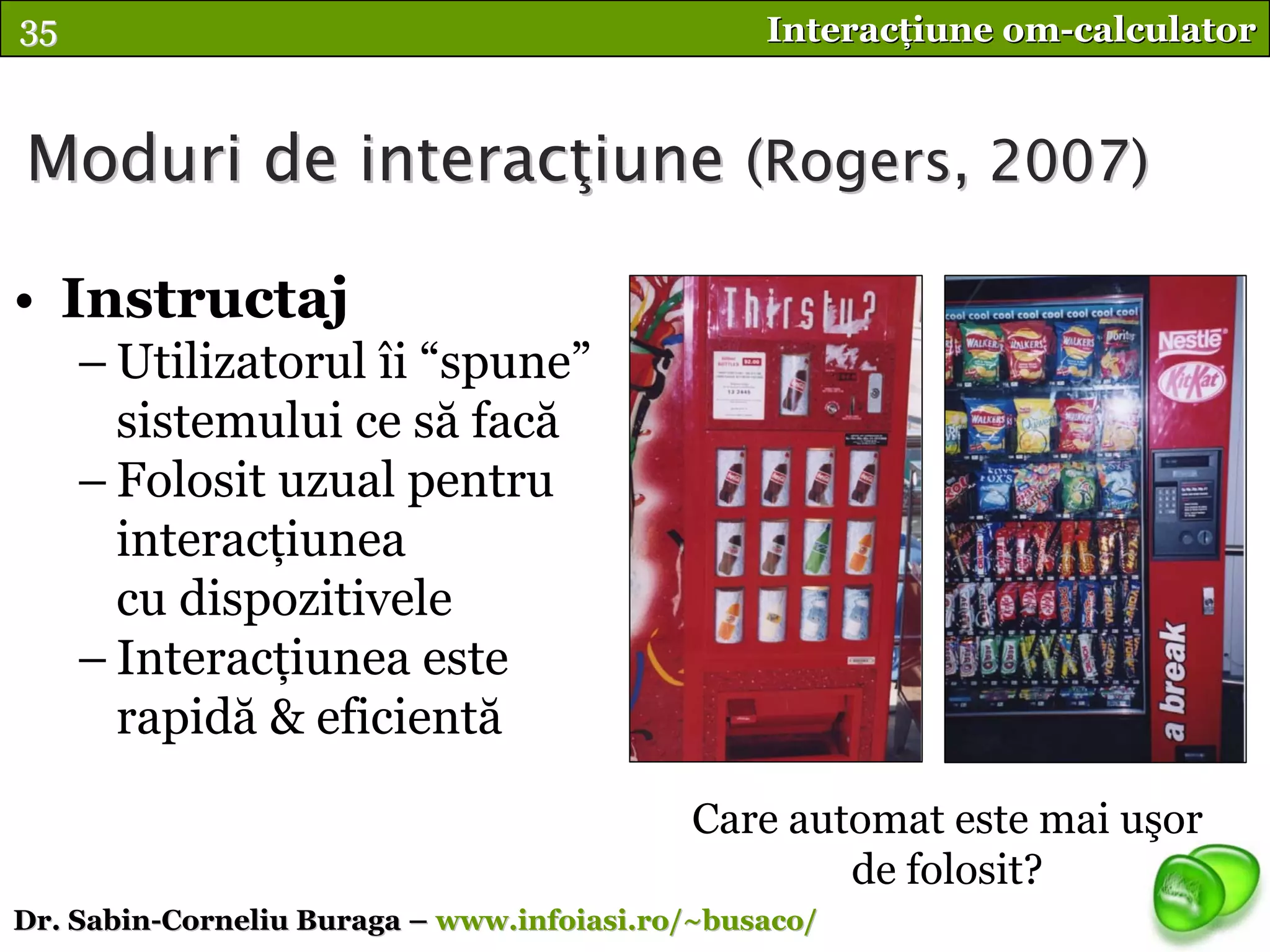 Interactiune om-calculator (Tipuri de interfete & proiectare) | PPT