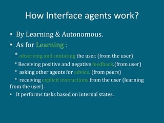Interface agents | PPTX