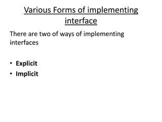 Interface and abstraction | PPT
