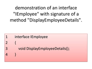 Interface and abstraction | PPTX