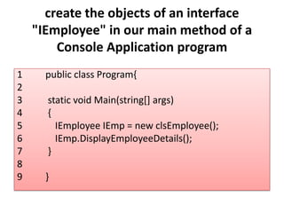 Interface and abstraction | PPTX