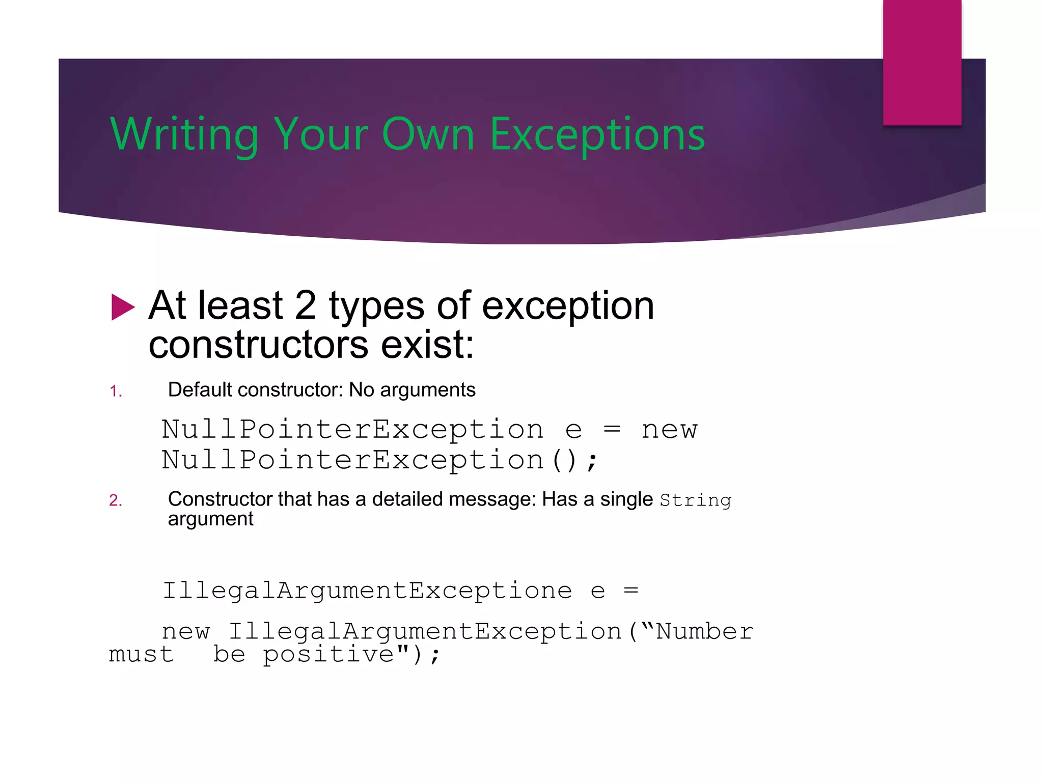 Interface andexceptions | PPT