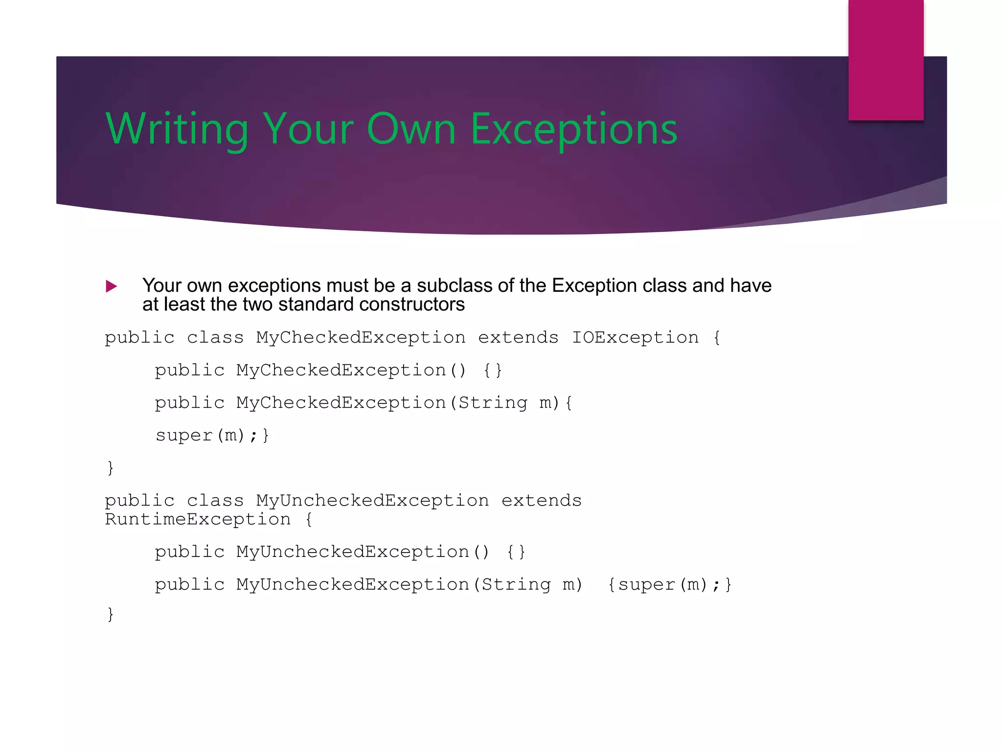 Interface andexceptions | PPT