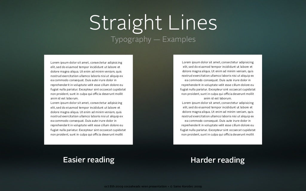 Straight Lines Typography — Examples
