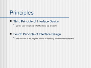Interface design for the web | PPT