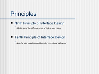Interface design for the web | PPT