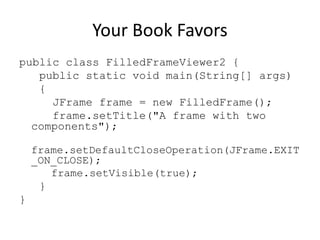 Logic and Coding of Java Interfaces & Swing Applications | PPTX