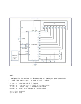 Interface gsm module with pic | DOC