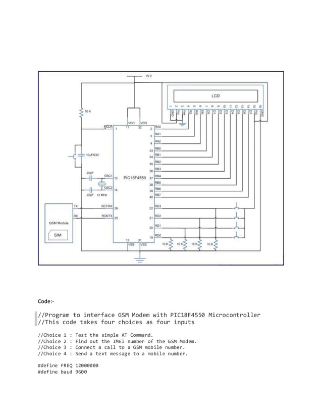Interface gsm module with pic | DOC