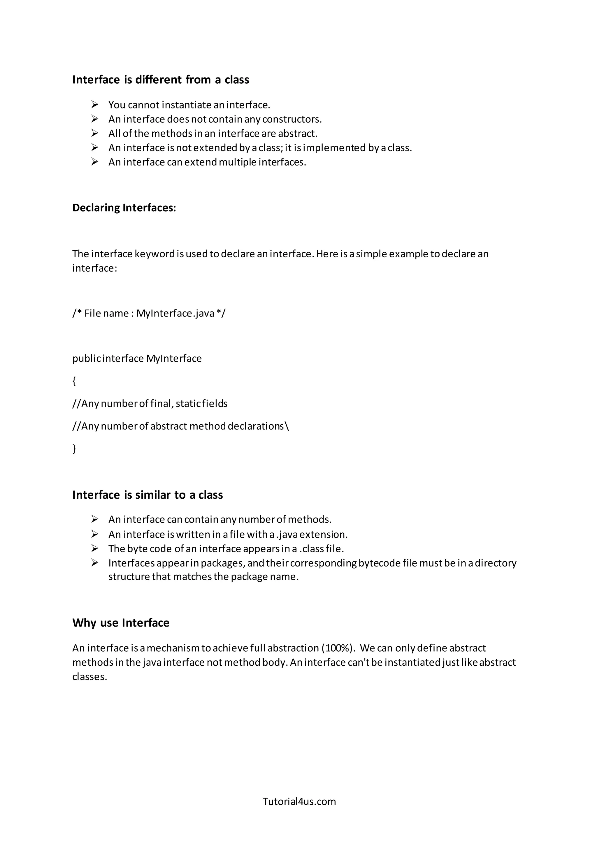Interface In Java Pdf 