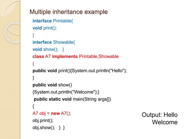 Interface in java | PPTX