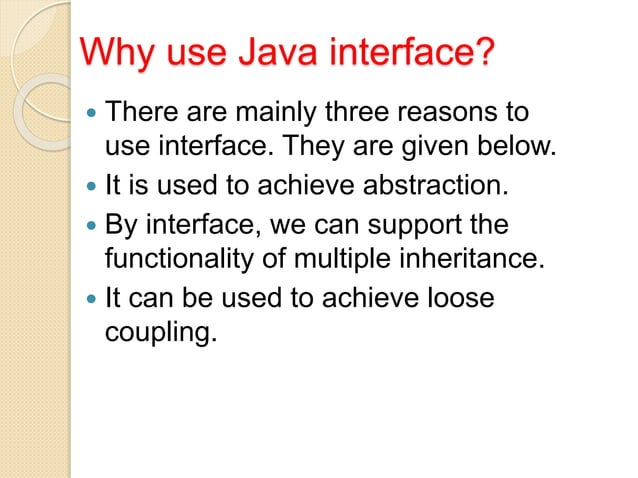 Interface in java | PPT | Free Download
