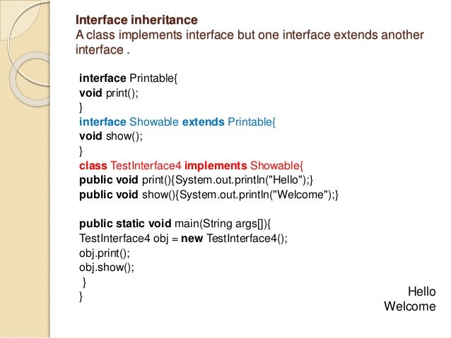 Interface in java