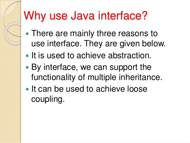 Interface in java