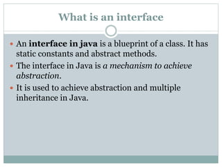 Interface in java ,multiple inheritance in java, interface ...