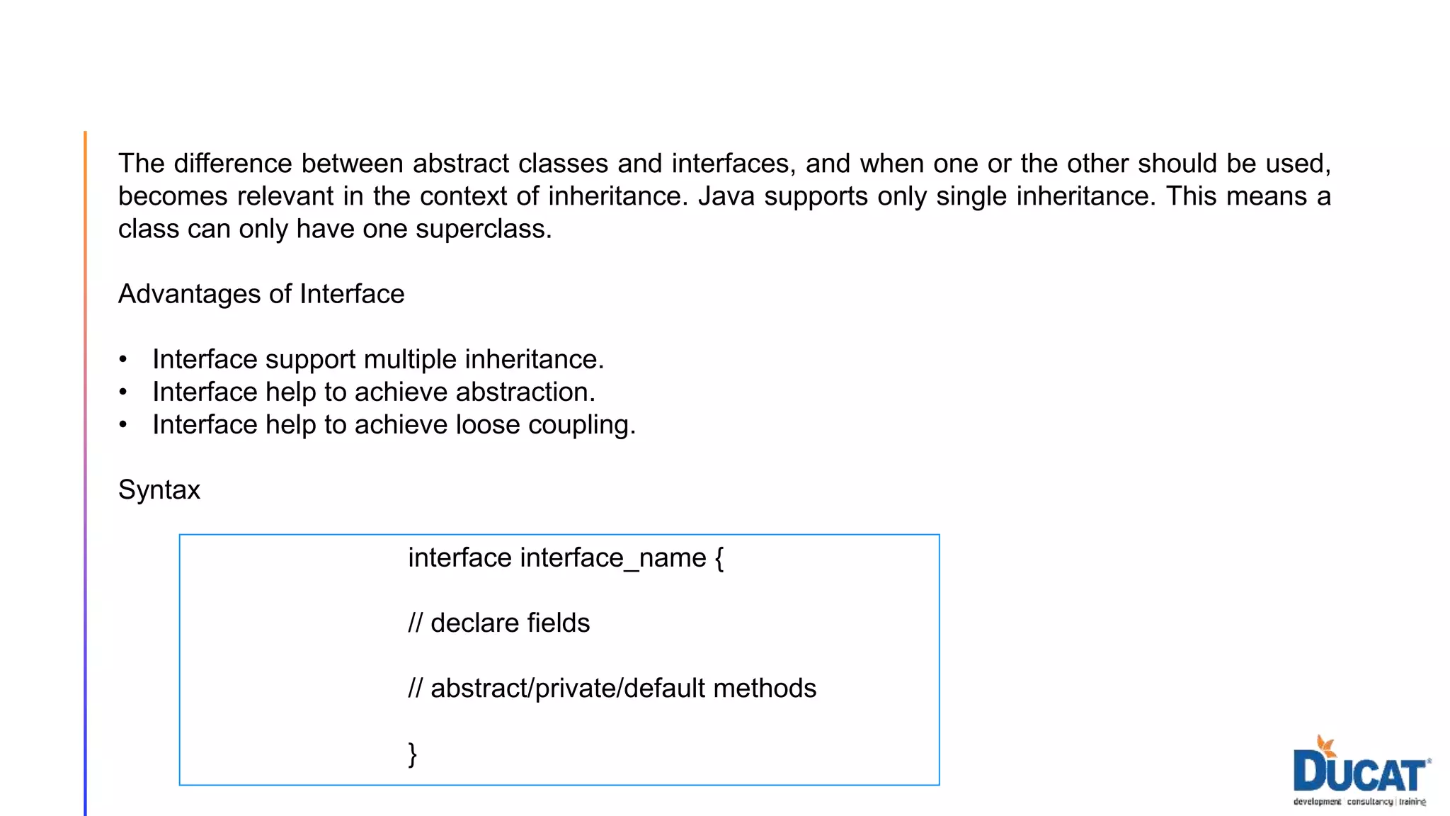 Interface in Java | PPT