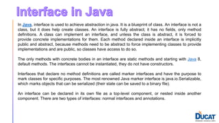 Interface in Java | PPT | Free Download