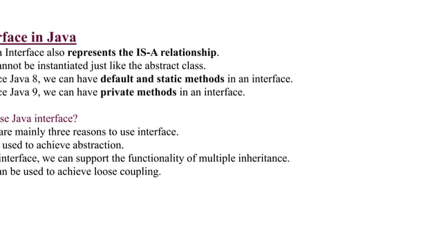 Interface in java | PPTX