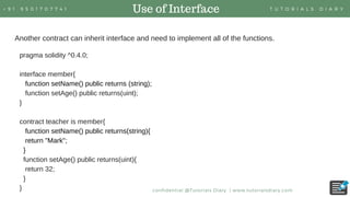Interface in solidity | PPT