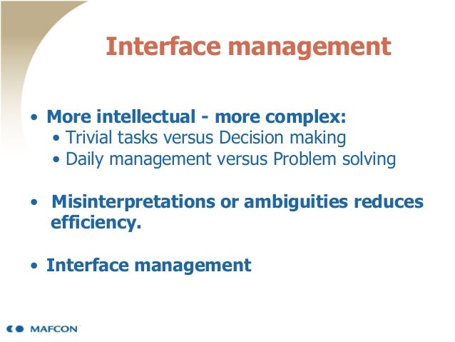 Interface management