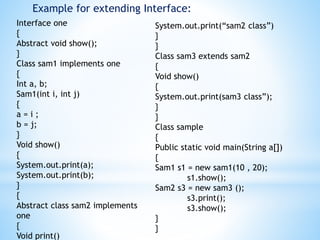 Interface &packages | PPT