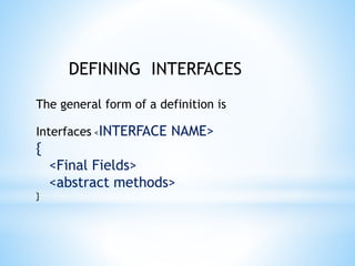 Interface &packages | PPT