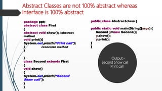 Interfaces and abstract classes | PPTX | Programming Languages | Computing