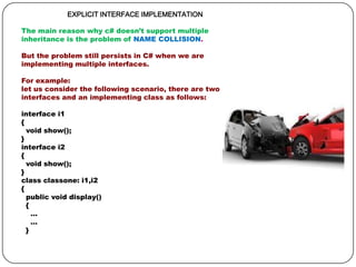 Interfaces c# | PPTX