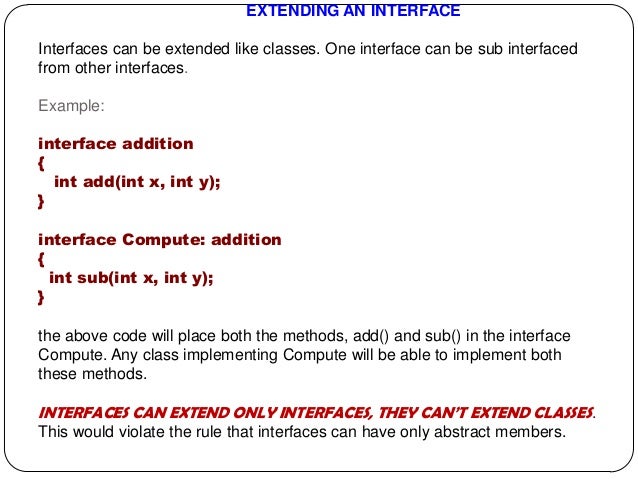 Interfaces C 