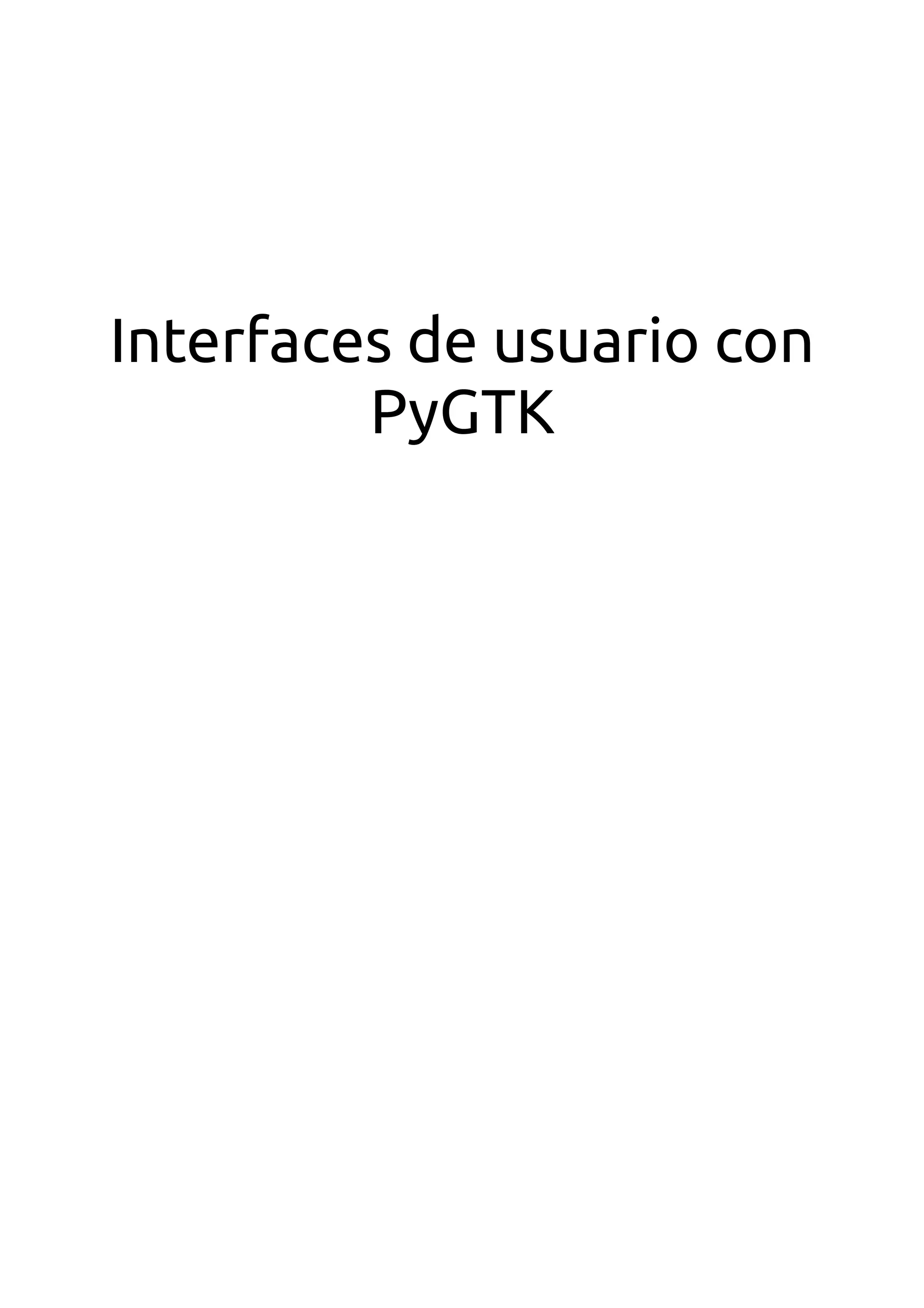 Interfaces De Usuario Con Pygtk Pdf