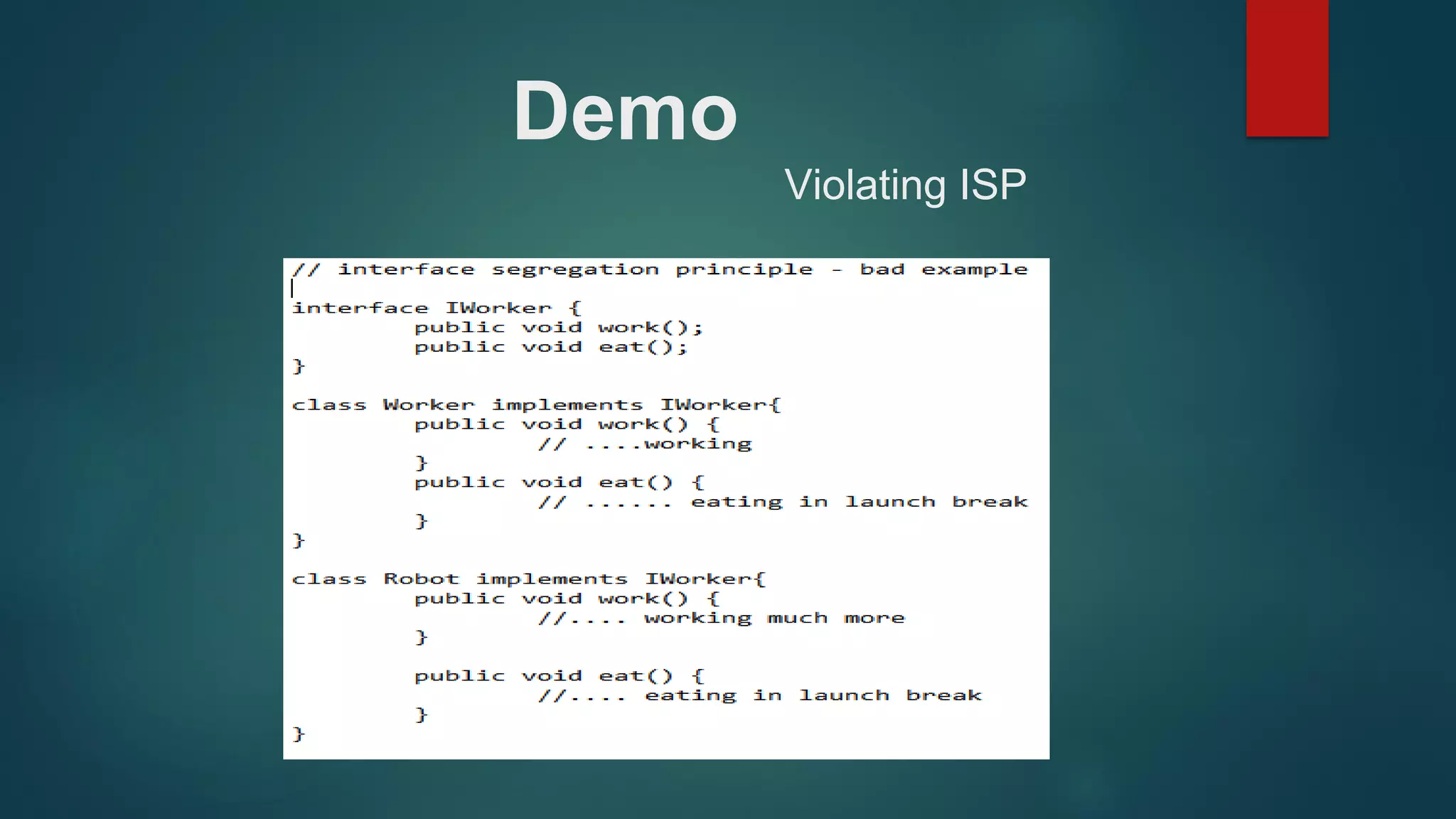 Interface segregation principle | PDF