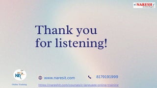 Design Interfaces in c in your real life- NareshIT | PPT