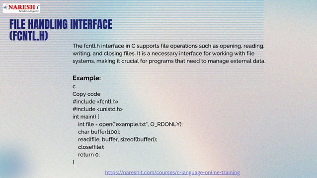 Design Interfaces in c in your real life- NareshIT | PPT